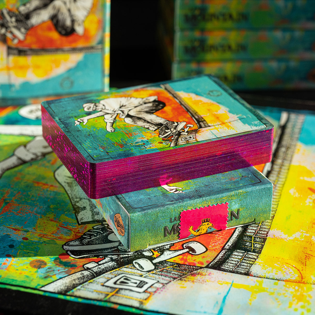 LANCE MOUNTAIN LIMITED GILDED SKATING SKELETONS – Fulton's Playing Cards