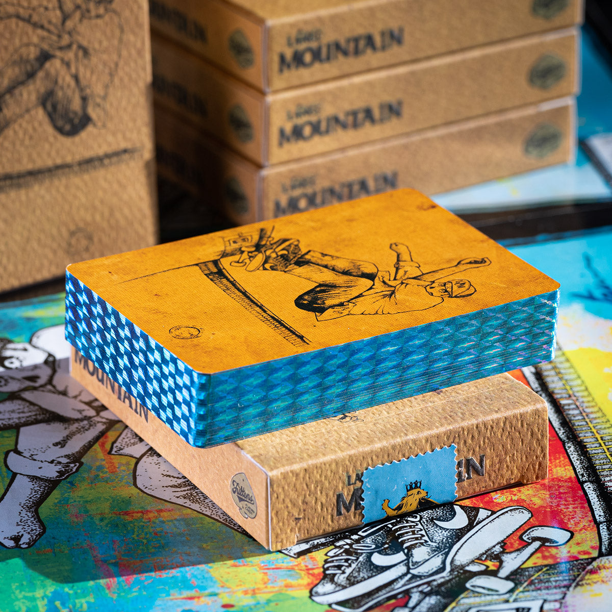 LANCE MOUNTAIN SKATING SKELETONS GILDED EDITION – Fulton's Playing Cards